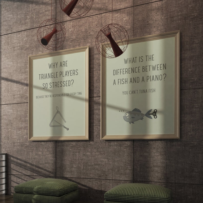 Funny Music Puns Poster Set Music Classroom Posters Music - Etsy