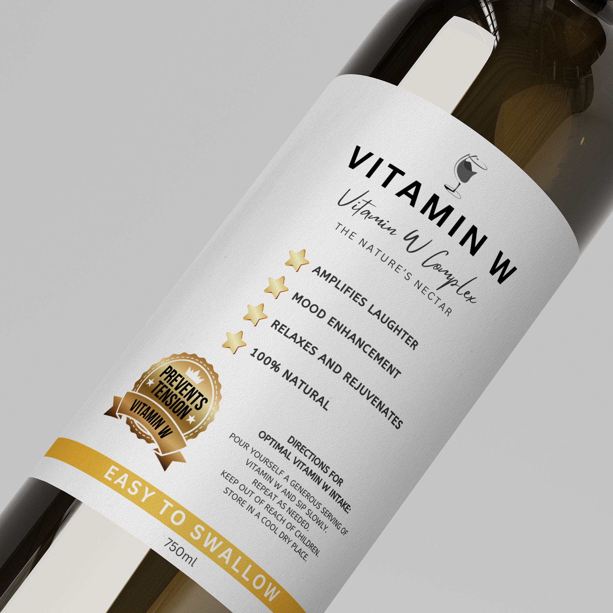 Vitamin W Wine Labels, Funny Wine Labels, Wine Gifts, Custom Labels ...