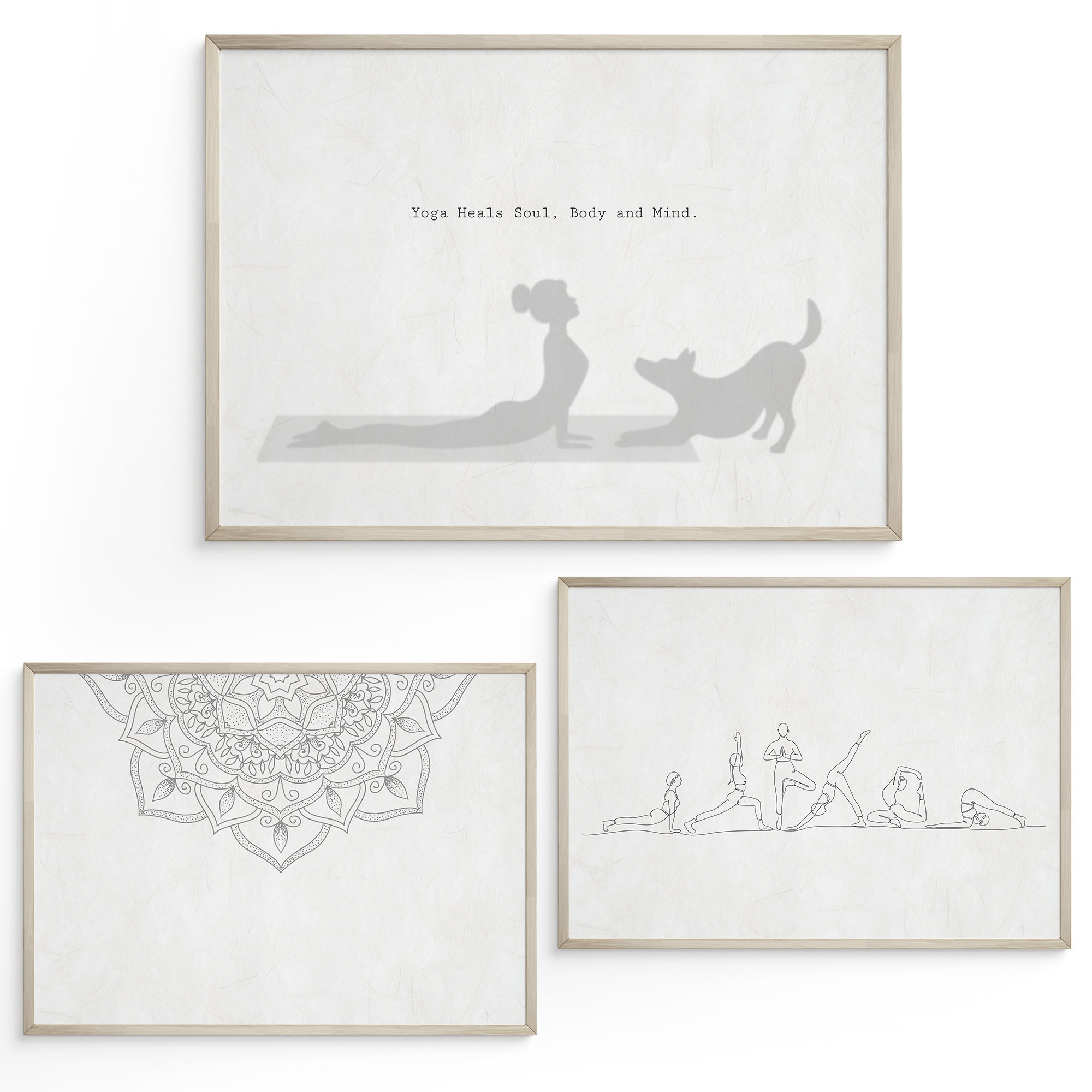 Yoga Wall Art Set of 14 Printables Yoga Studio Art Yoga Room Decor Home ...