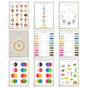 Educational Posters Ultimate Pack Printable, Montessori Poster, Boho ...