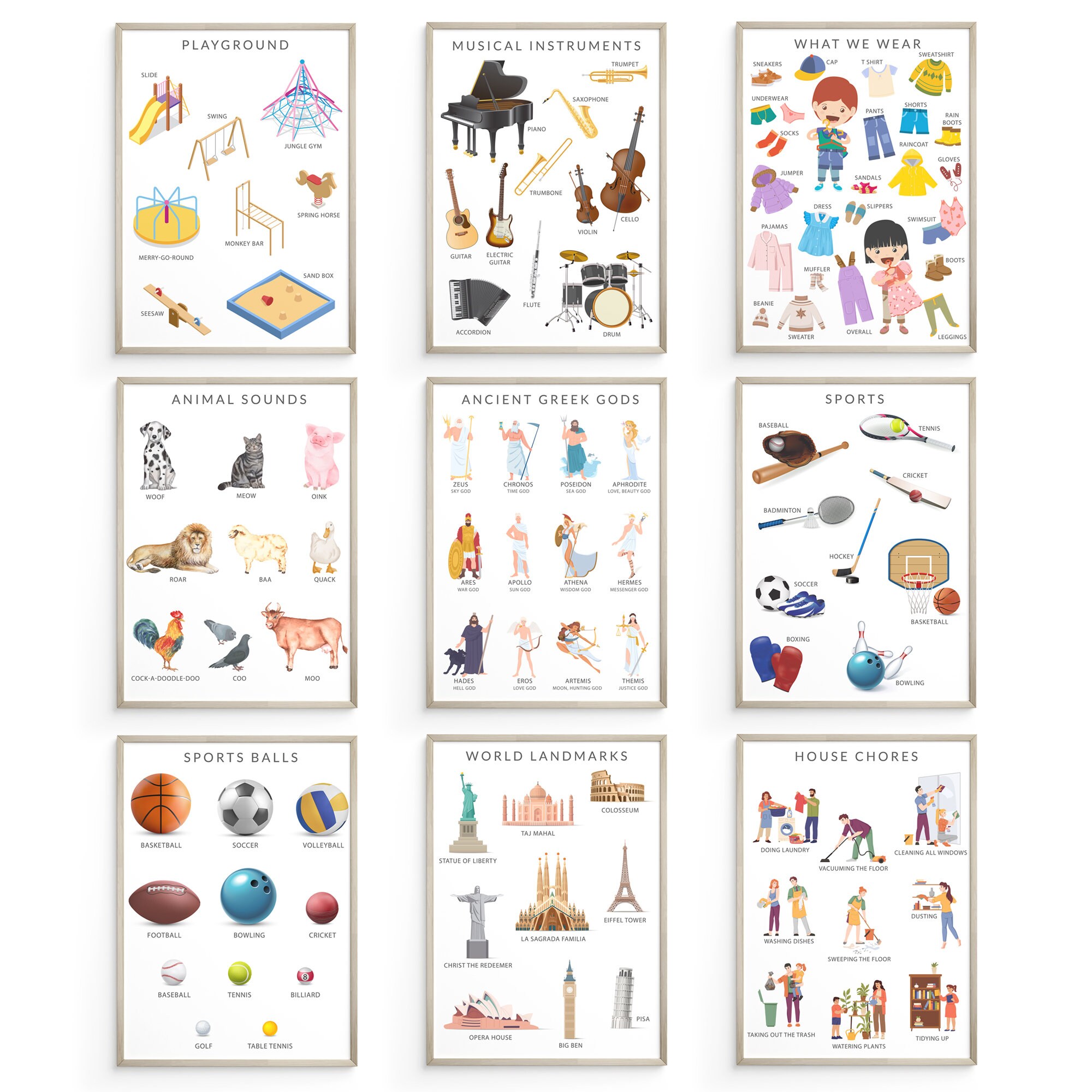 Educational Posters Ultimate Pack Printable, Montessori Poster, Boho ...