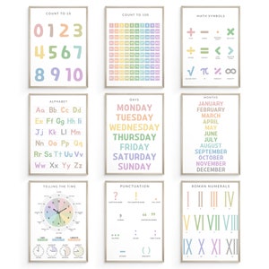 Educational Posters Ultimate Pack Printable, Montessori Poster, Boho ...
