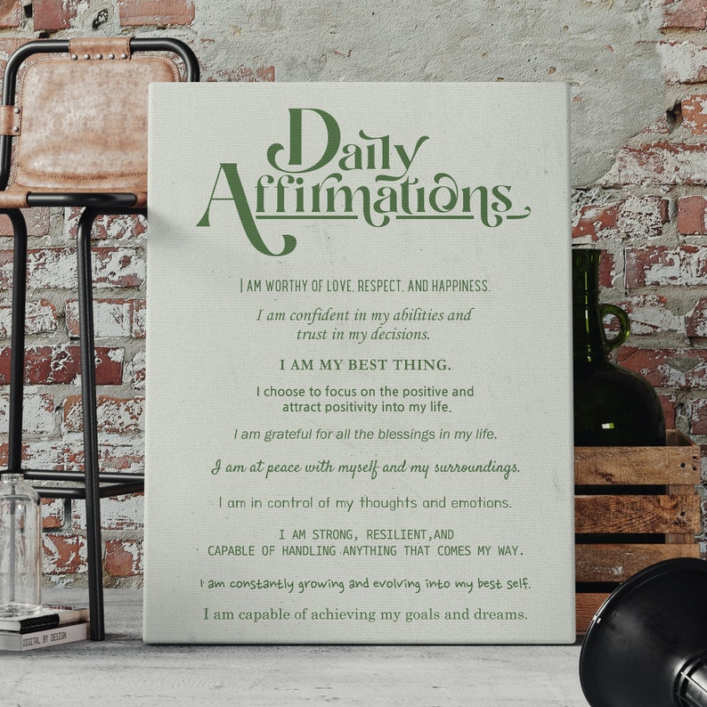 Affirmation Wall Art Affirmation Cards Motivational Poster - Etsy