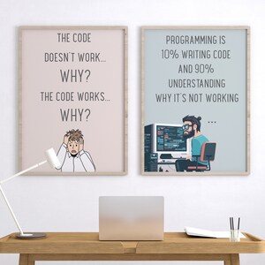 Programmer Puns Funny Posters, Programmer Gift, Software Engineer, Developer Memes, Engineer ...