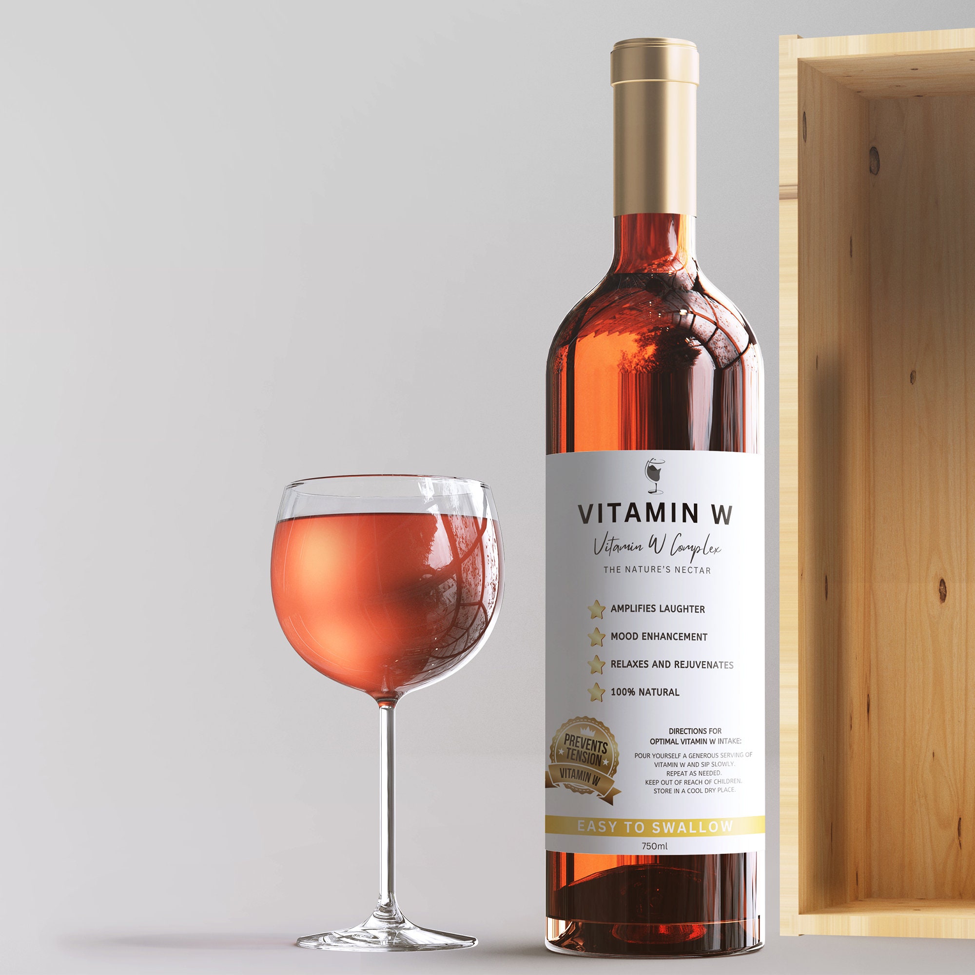 Vitamin W Wine Labels, Funny Wine Labels, Wine Gifts, Custom Labels ...