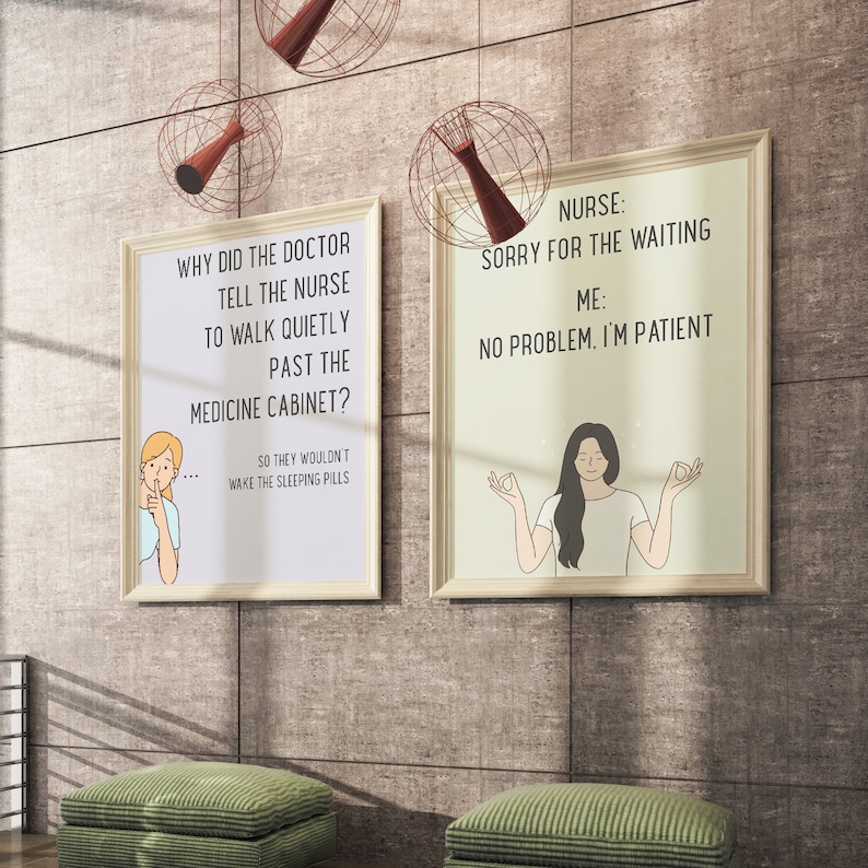 Nurse Puns Funny Posters, Gifts for Nurses, Nurse Wall Art, Nurse ...