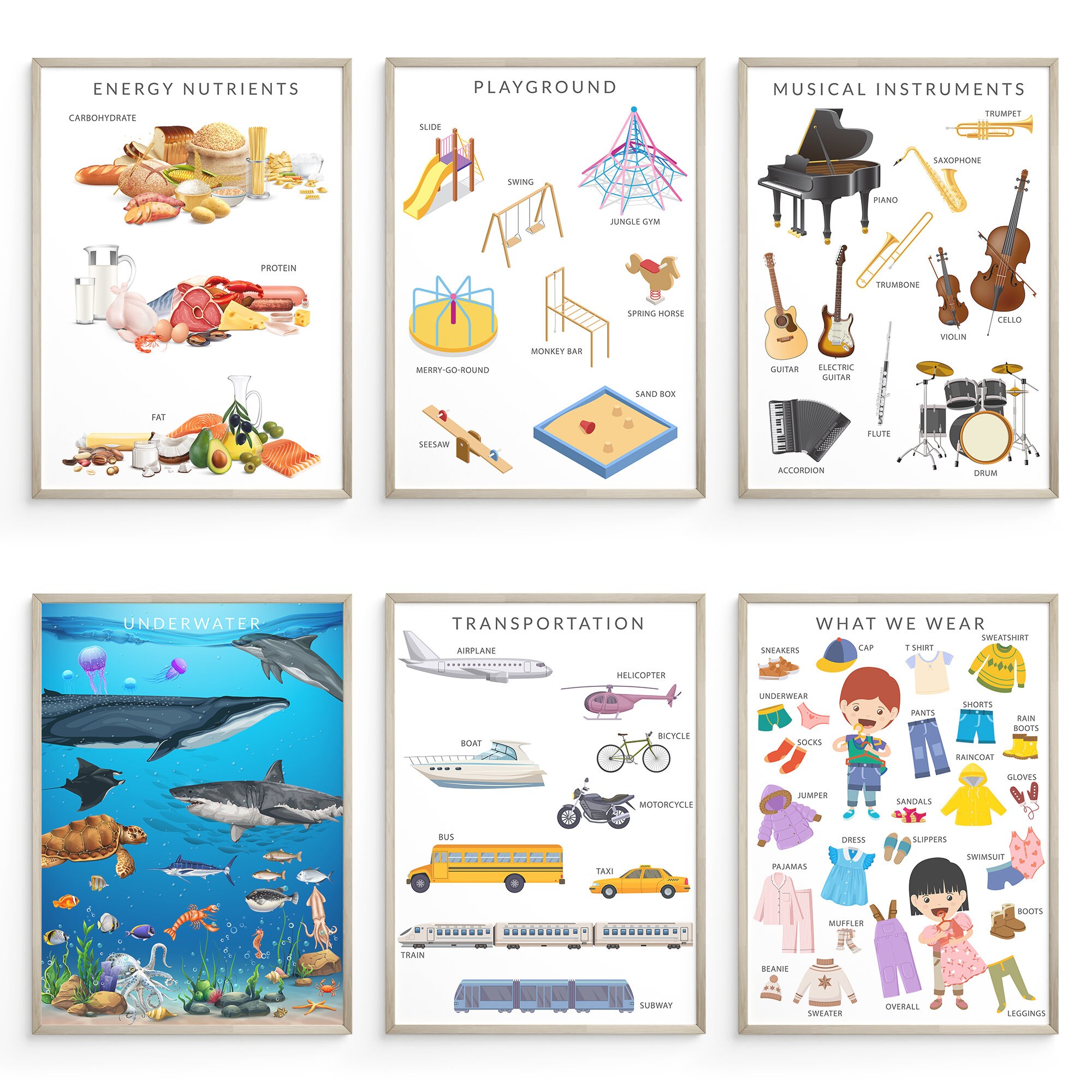 Educational Posters Set, Montessori Poster, Classroom Posters ...