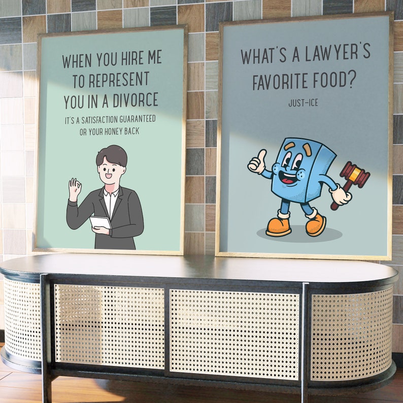 Lawyer Puns Funny Posters, Lawyer Gift, Funny Gifts for Lawyers, Lawyer ...