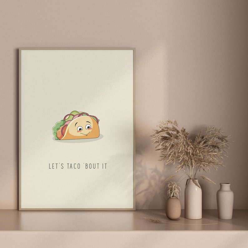 Retro Funny Pun Poster Set, Funky Wall Art, Funny Decor, Cool Wall Art ...