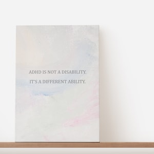 ADHD Quote Wall Art, Inspirational ADHD Quotes Printable Wall Art ...