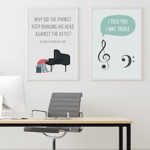 Funny Music Puns Poster Set, Music Classroom Posters, Music Poster ...