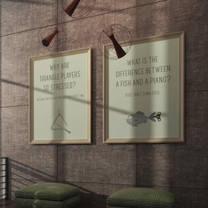 Funny Music Puns Poster Set, Music Classroom Posters, Music Poster ...