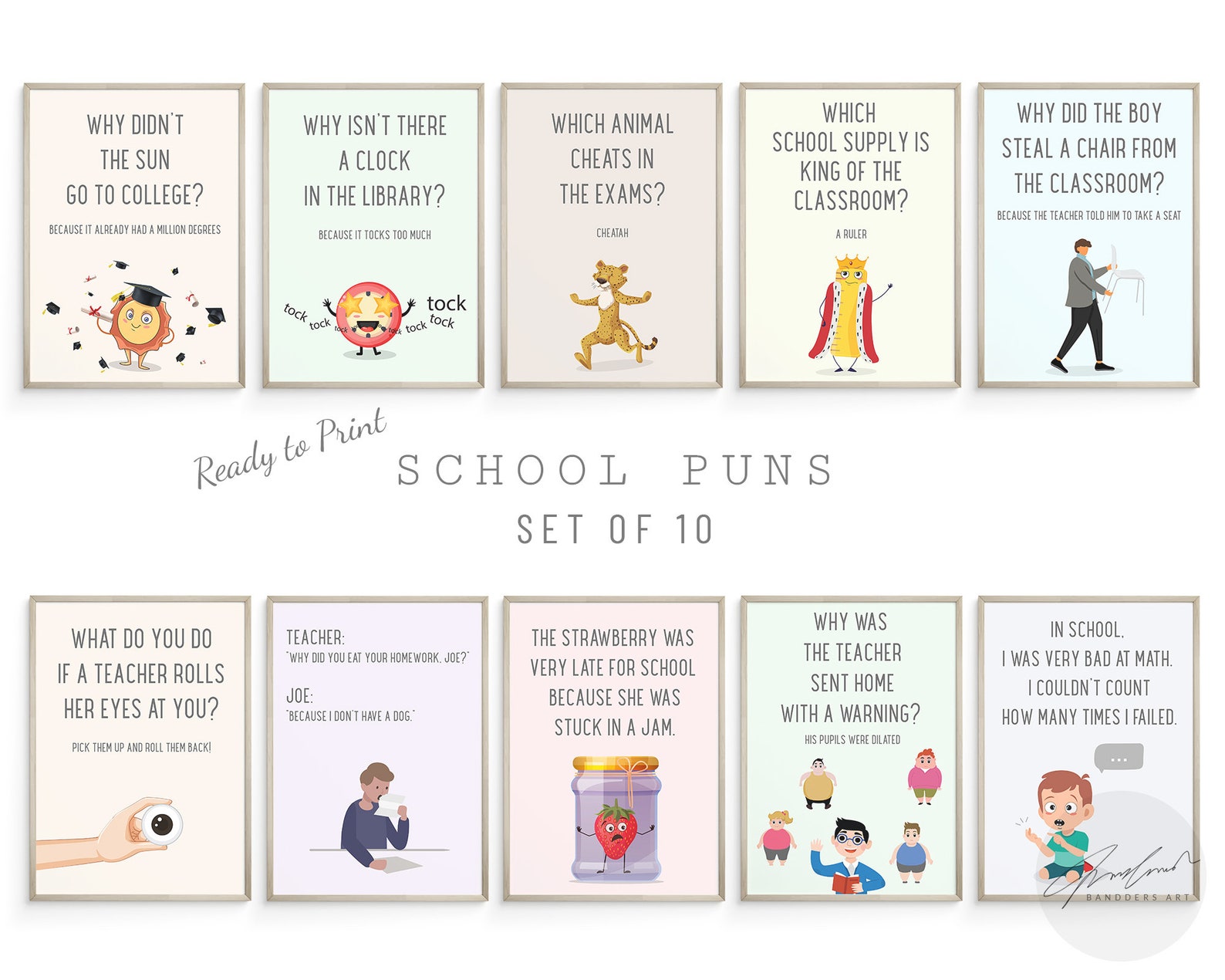 School Pun Classroom Posters, Classroom Decor, Funny Posters, Gag Gifts ...