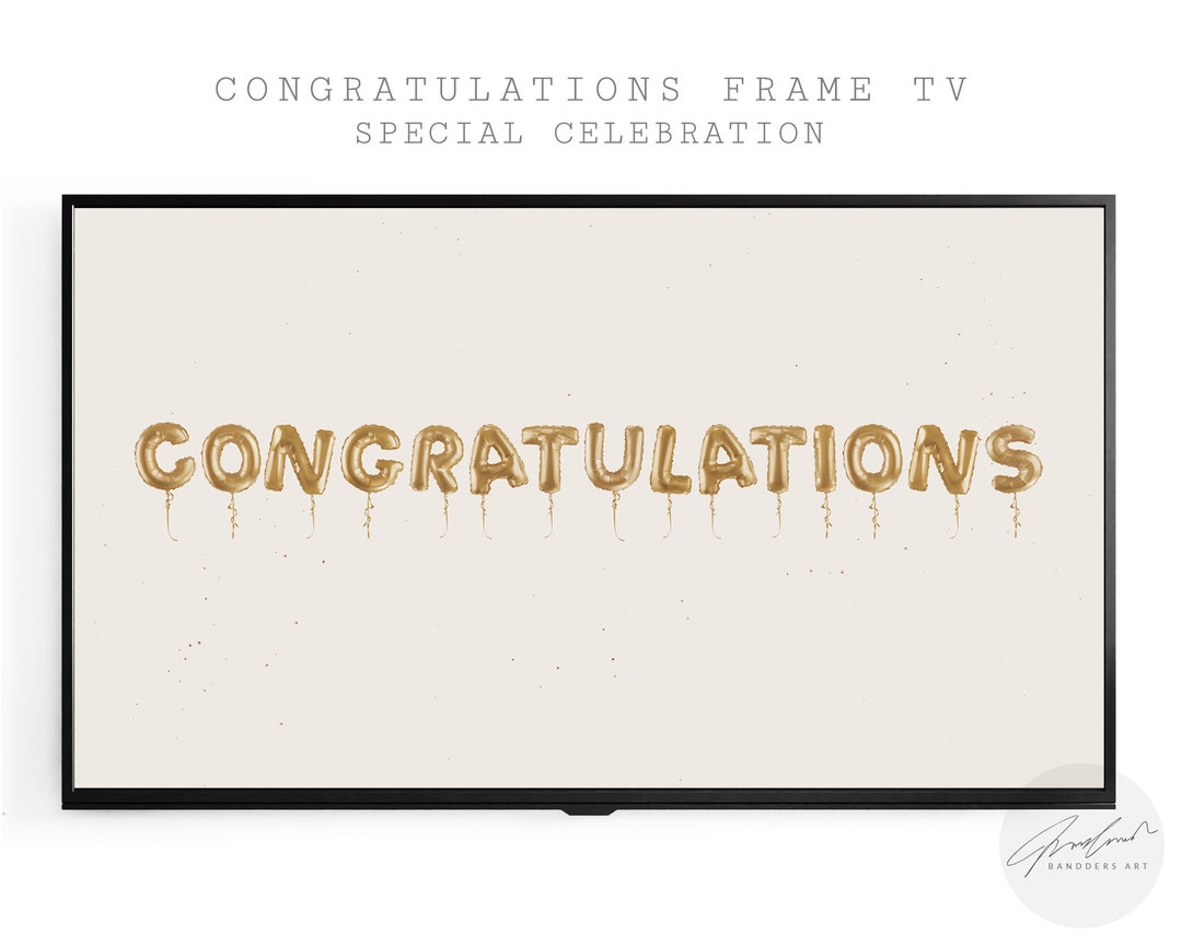 Congratulations Samsung Frame TV Art, Graduation Banner, Samsung Frame ...