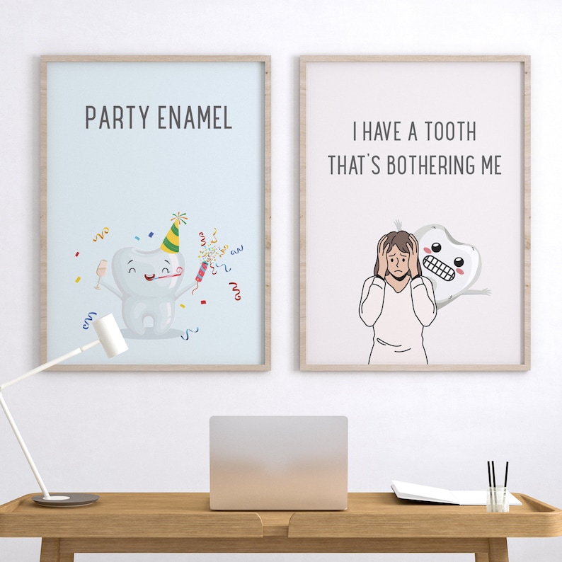 Dentist Puns Funny Posters Dentist Gift Dental Office Decor - Etsy