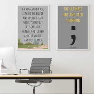 Programmer Puns Funny Posters, Programmer Gift, Software Engineer, Developer Memes, Engineer ...