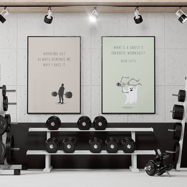 Funny Posters Gym Decor, Gym Gifts Funny Wall Art, Coaches Gift, Funky ...