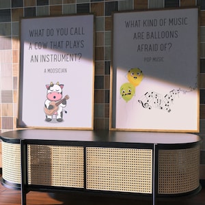 Funny Music Puns Poster Set, Music Classroom Posters, Music Poster ...