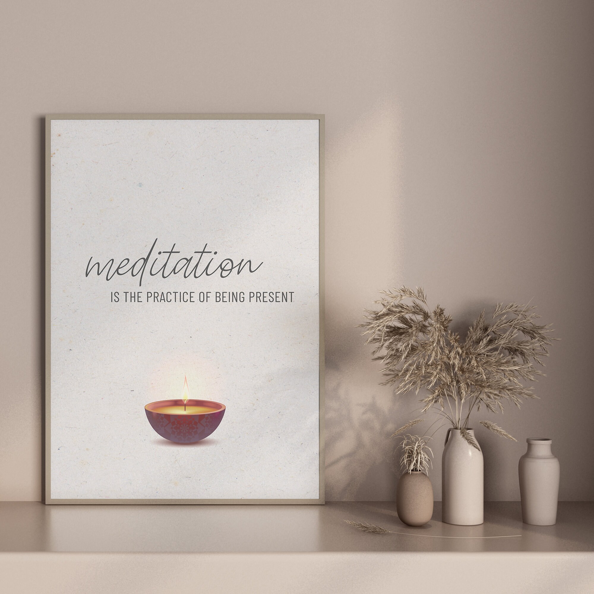Meditation Gallery Wall Set of 10, Zen Wall Art, Spiritual Wall Art ...
