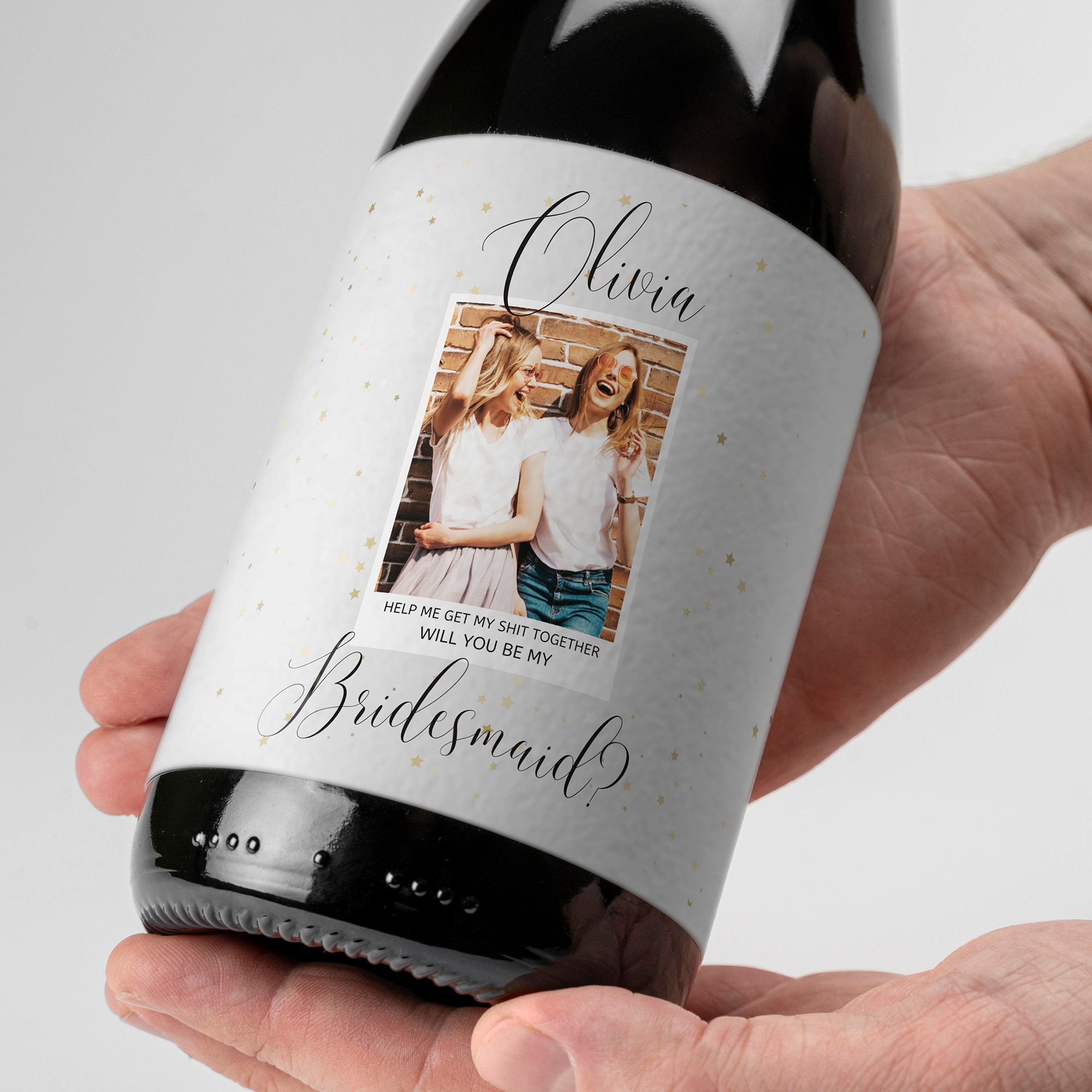 Bridesmaid Proposal Wine Bottle Labels, Funny Gift Bridesmaid ...