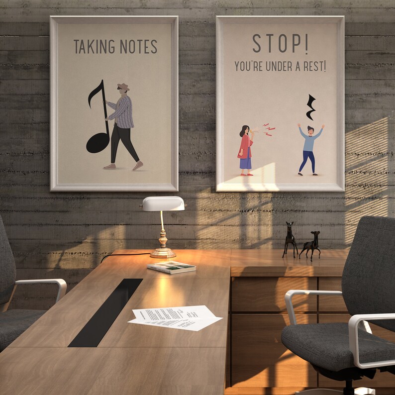 Funny Music Puns Poster Set Music Classroom Posters Music - Etsy