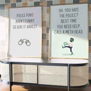 Police Pun Funny Posters, Police Officer Gifts, Police Gag Gifts ...