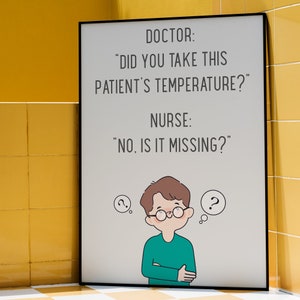Nurse Puns Funny Posters, Gifts for Nurses, Nurse Wall Art, Nurse ...