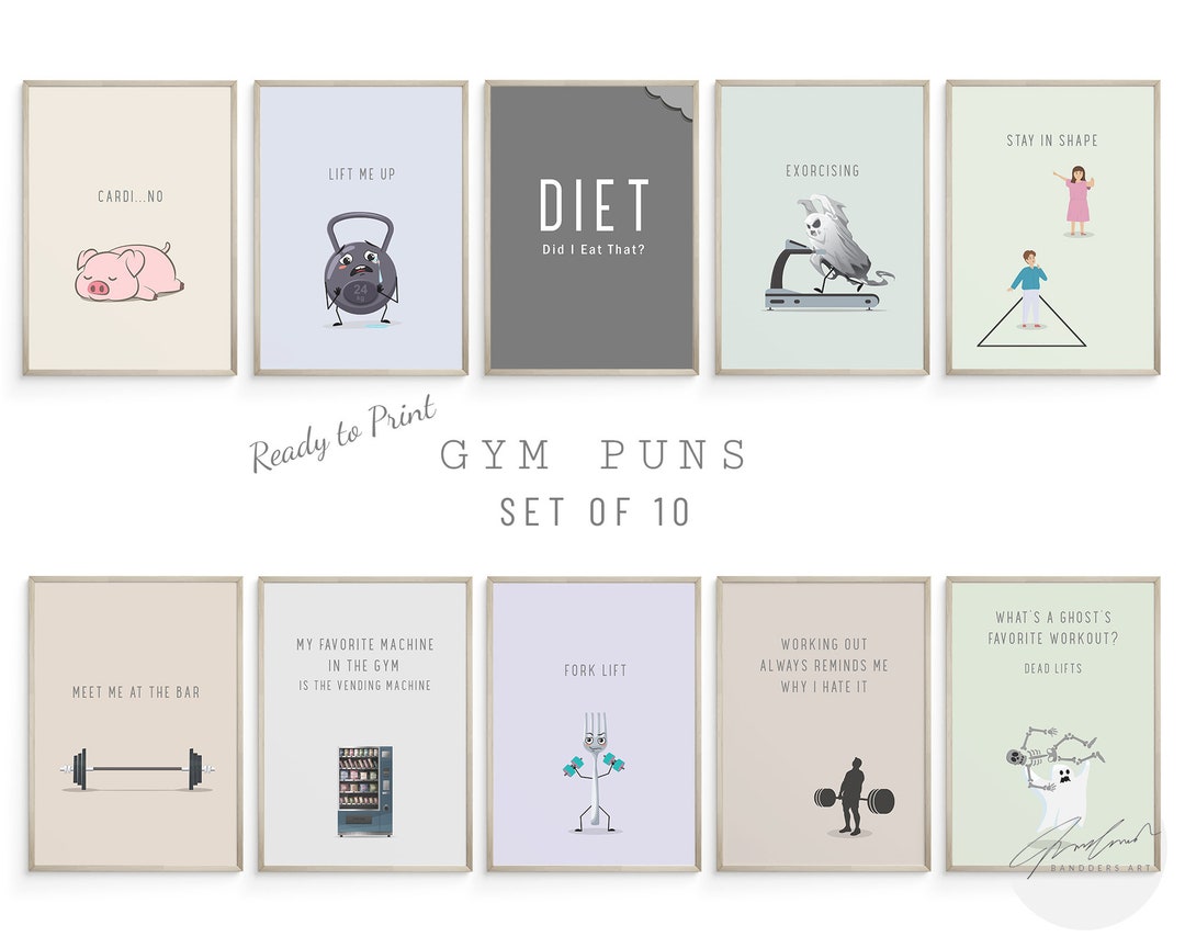 Funny Posters Gym Decor, Gym Gifts Funny Wall Art, Coaches Gift, Funky ...