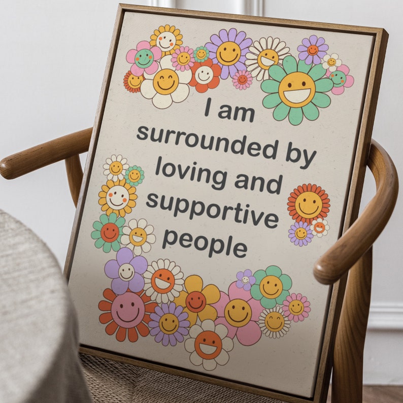 Retro Affirmation Wall Art Retro Poster Trendy Wall Art - Etsy