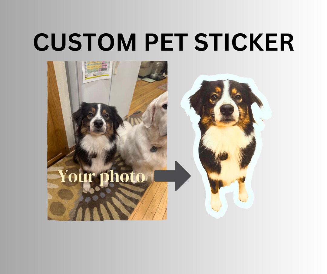 Personalized Dog Stickers, Custom Pet Portrait Sticker - Etsy