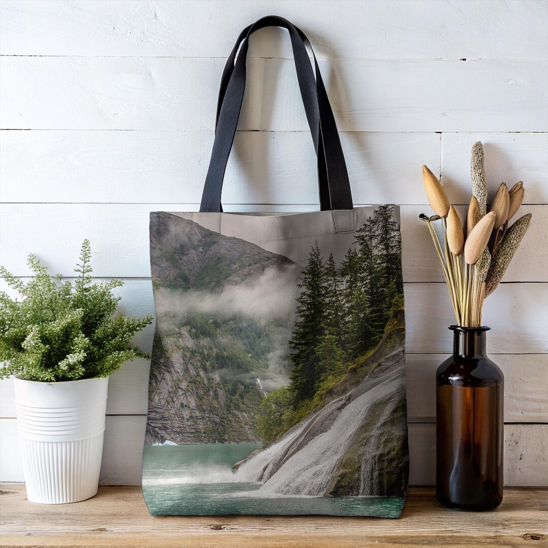 Alaska Waterfall Totebag - Reusable Market Bag | Original Photography ...