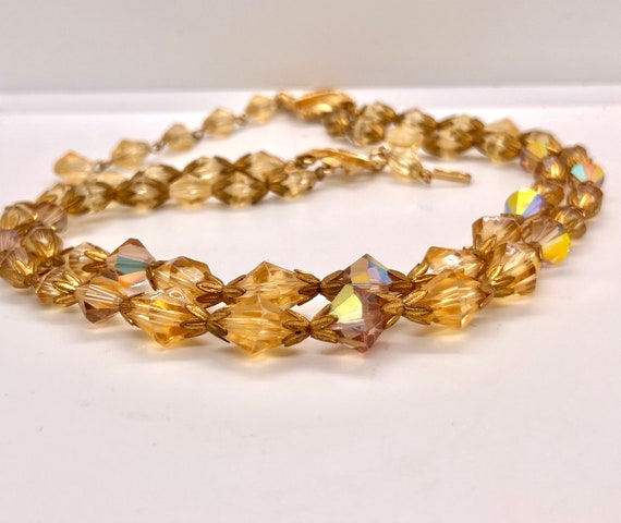 Vintage delicate crystal necklace - Gem