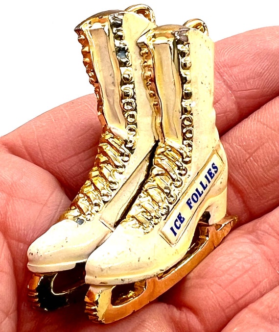 Antique Ice Follies 1953 Vintage Ice Skating Pin Broo… - Gem