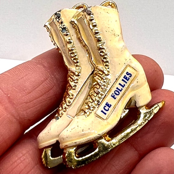 Antique Ice Follies 1953 Vintage Ice Skating Pin Broo… - Gem