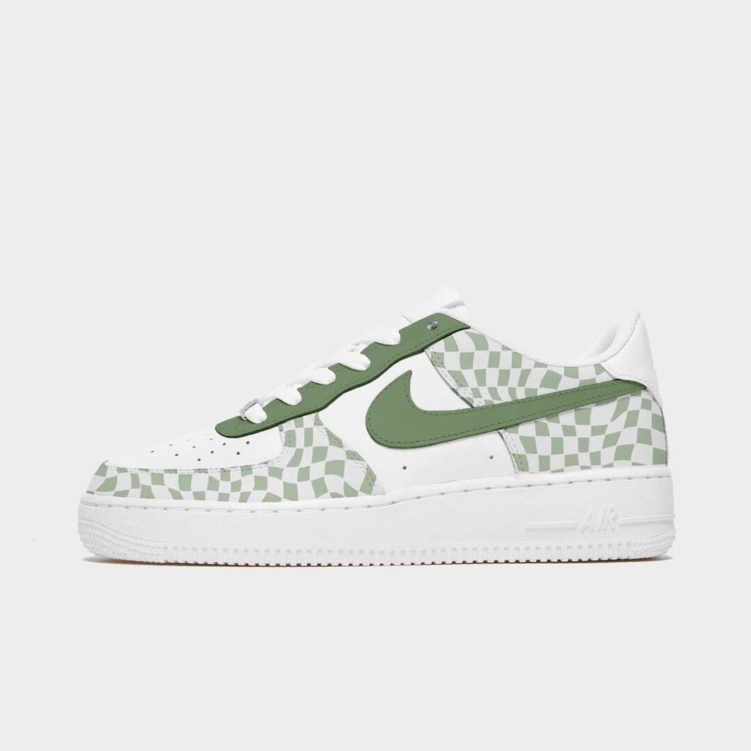 Custom Designed Hand Painted Air Force 1s Checkerboard - Etsy
