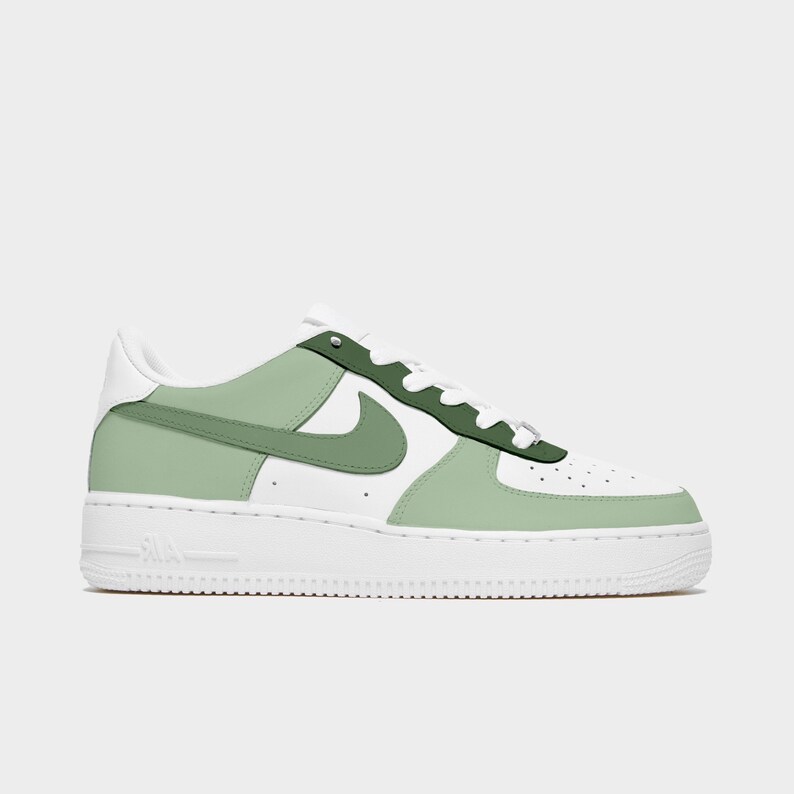 Light Green Air Force 1s Custom Designed Hand Painted - Etsy