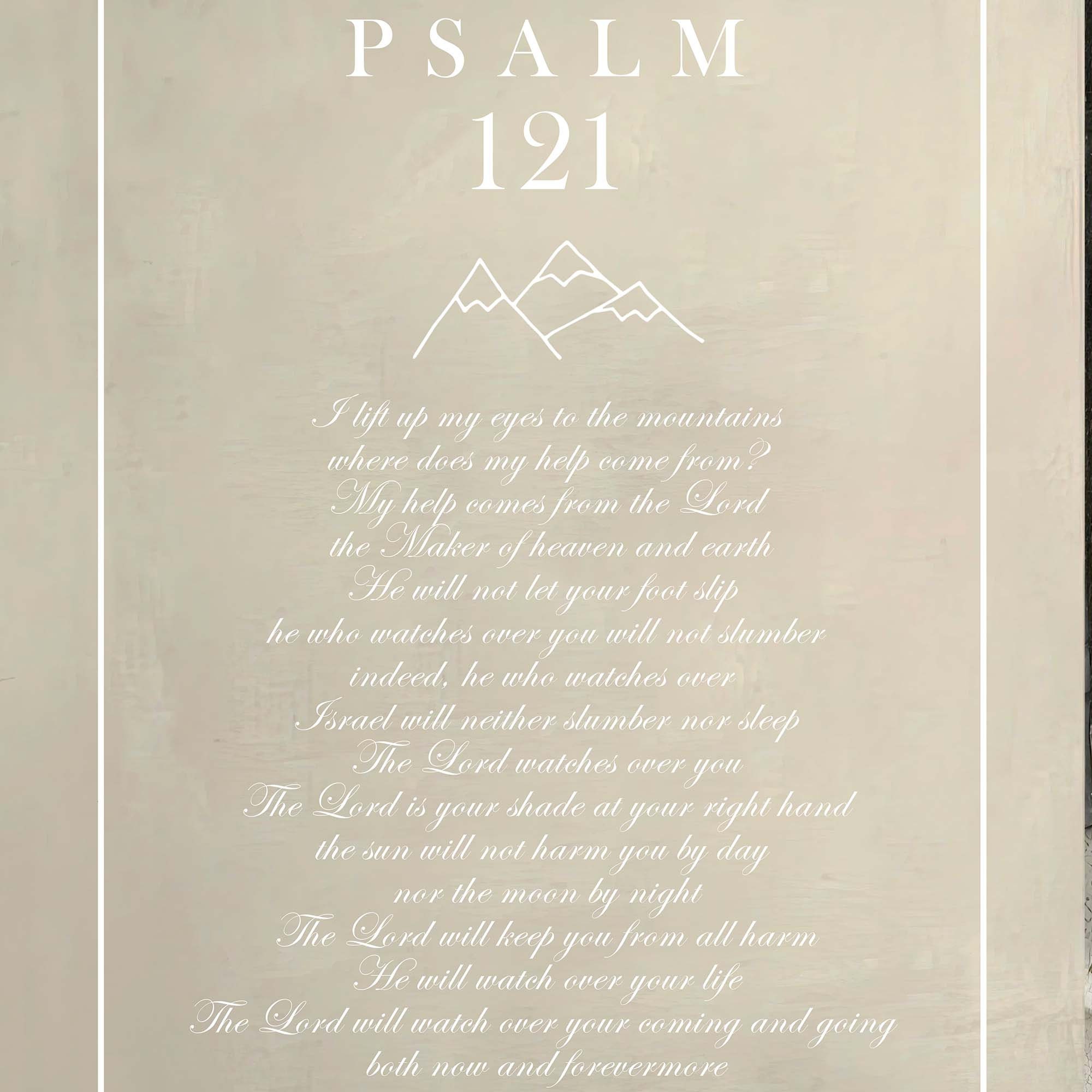 Psalm Number 121, the Lord is My Shepherd, Bible Sketches Wall Art ...