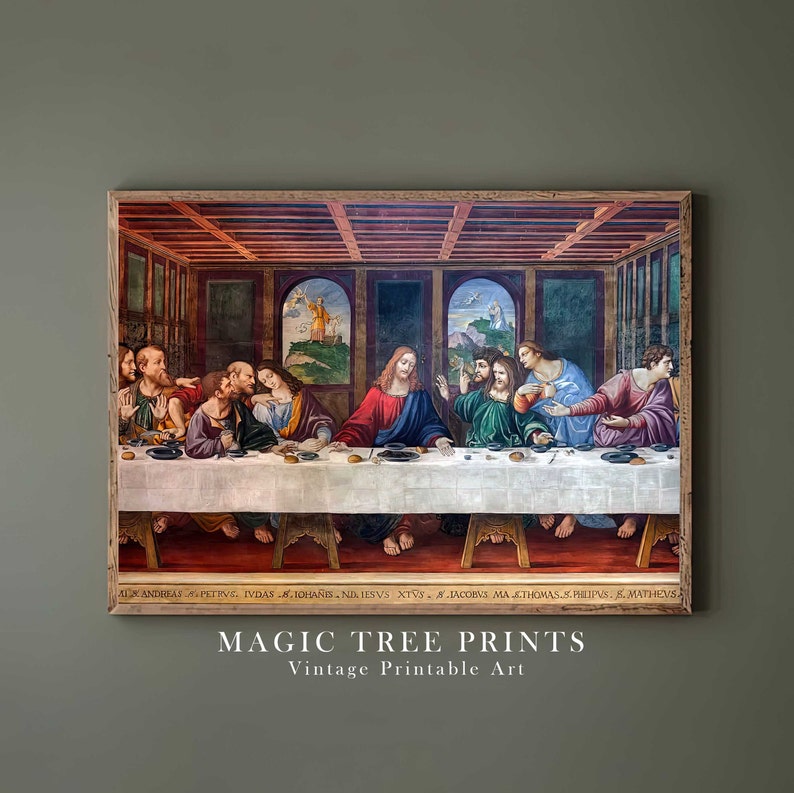 The Last Supper Print: Leonardo Da Vinci, Baroque Religious Art ...