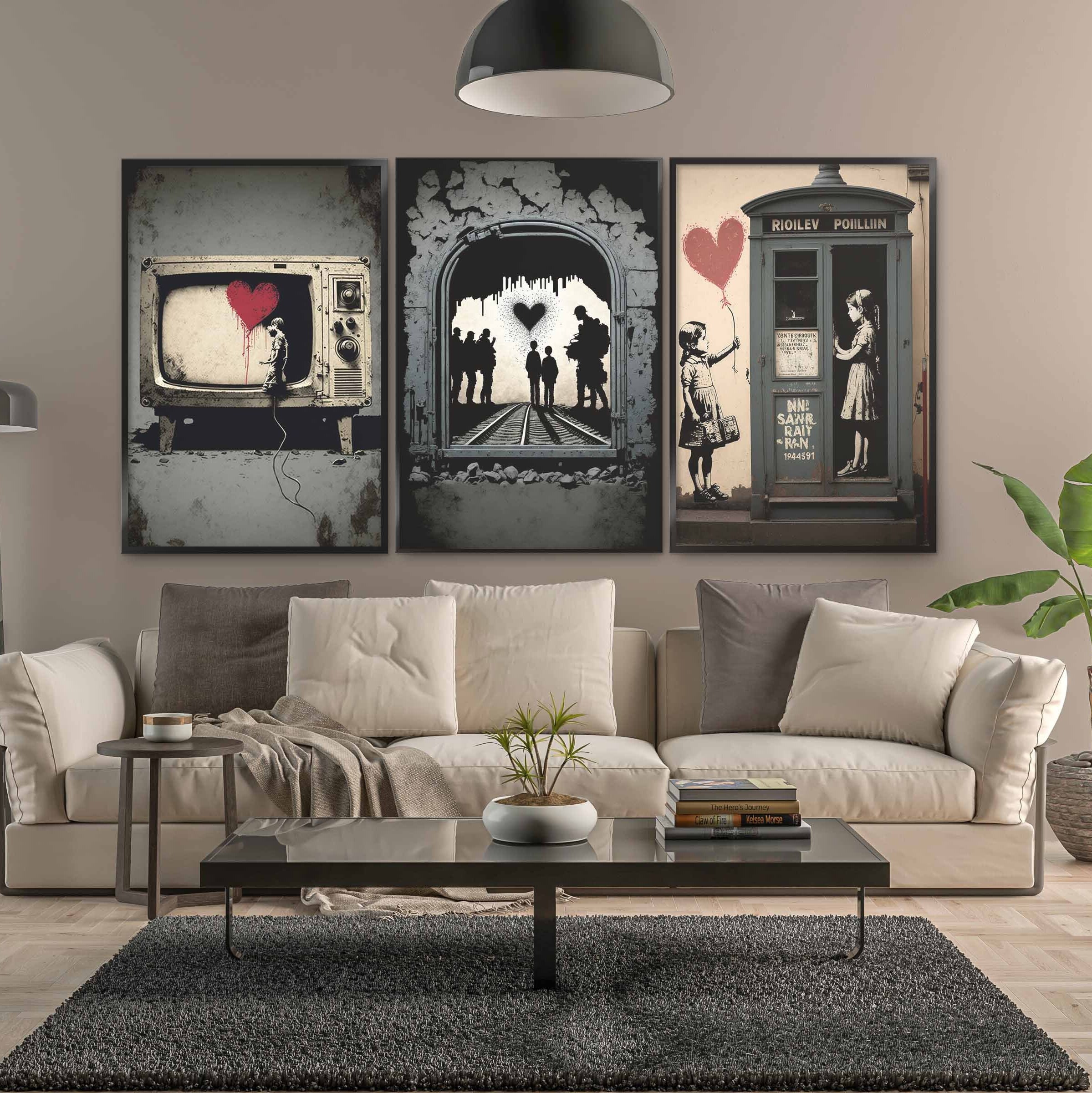 Banksy Digital Print Set of 3 Printable Banksy Poster Banksy - Etsy