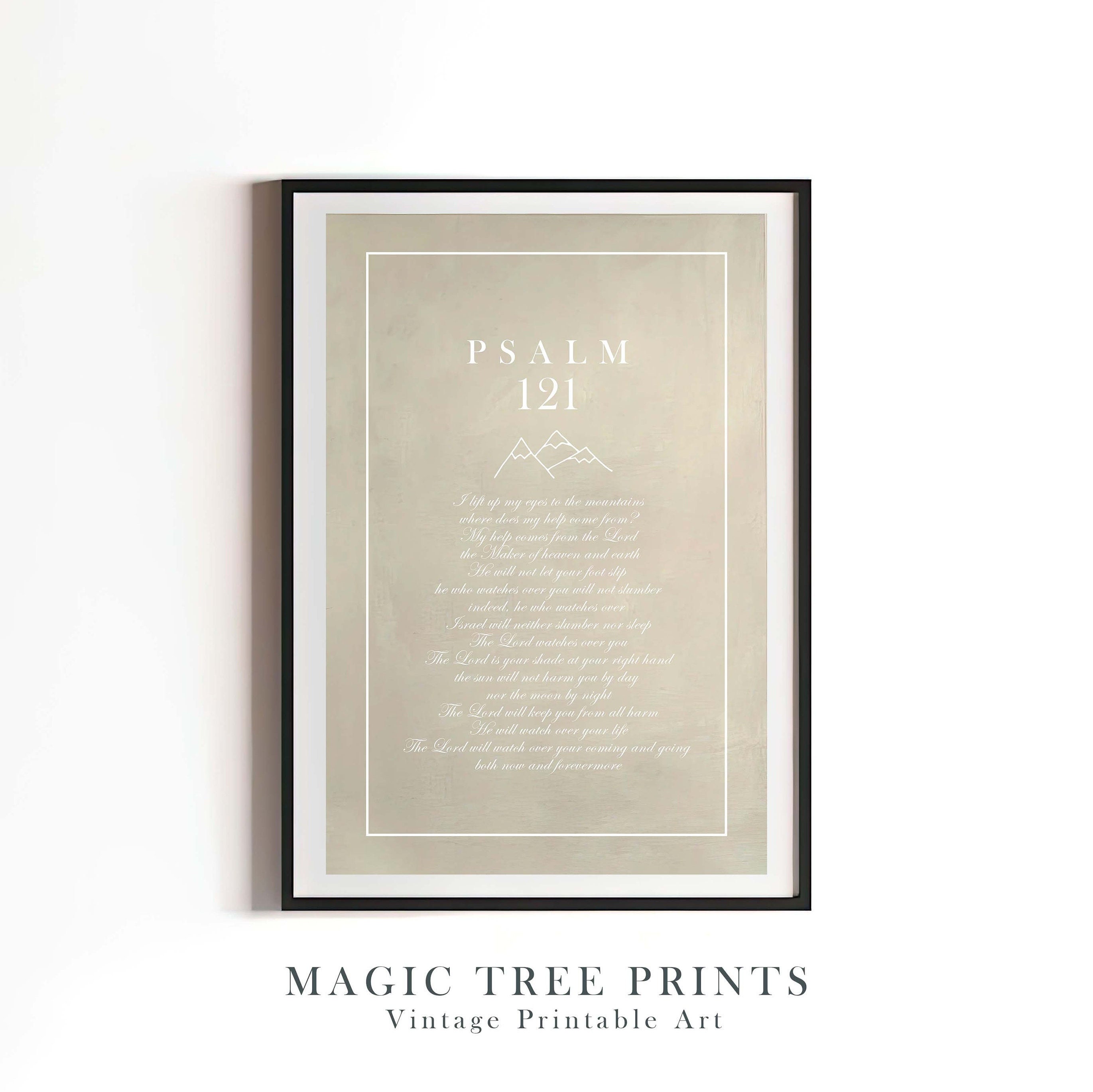 Psalm Number 121, the Lord is My Shepherd, Bible Sketches Wall Art ...