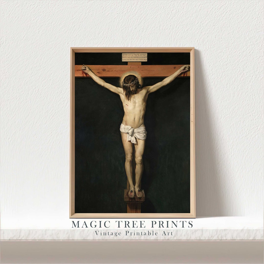 Jesus Christ Crucifixion Art: Baroque Religious Painting (digital ...