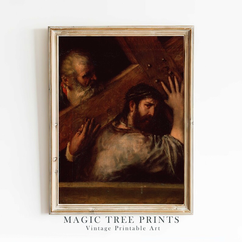 Christ Carrying the Cross, Titian, Religious Baroque Painting ...