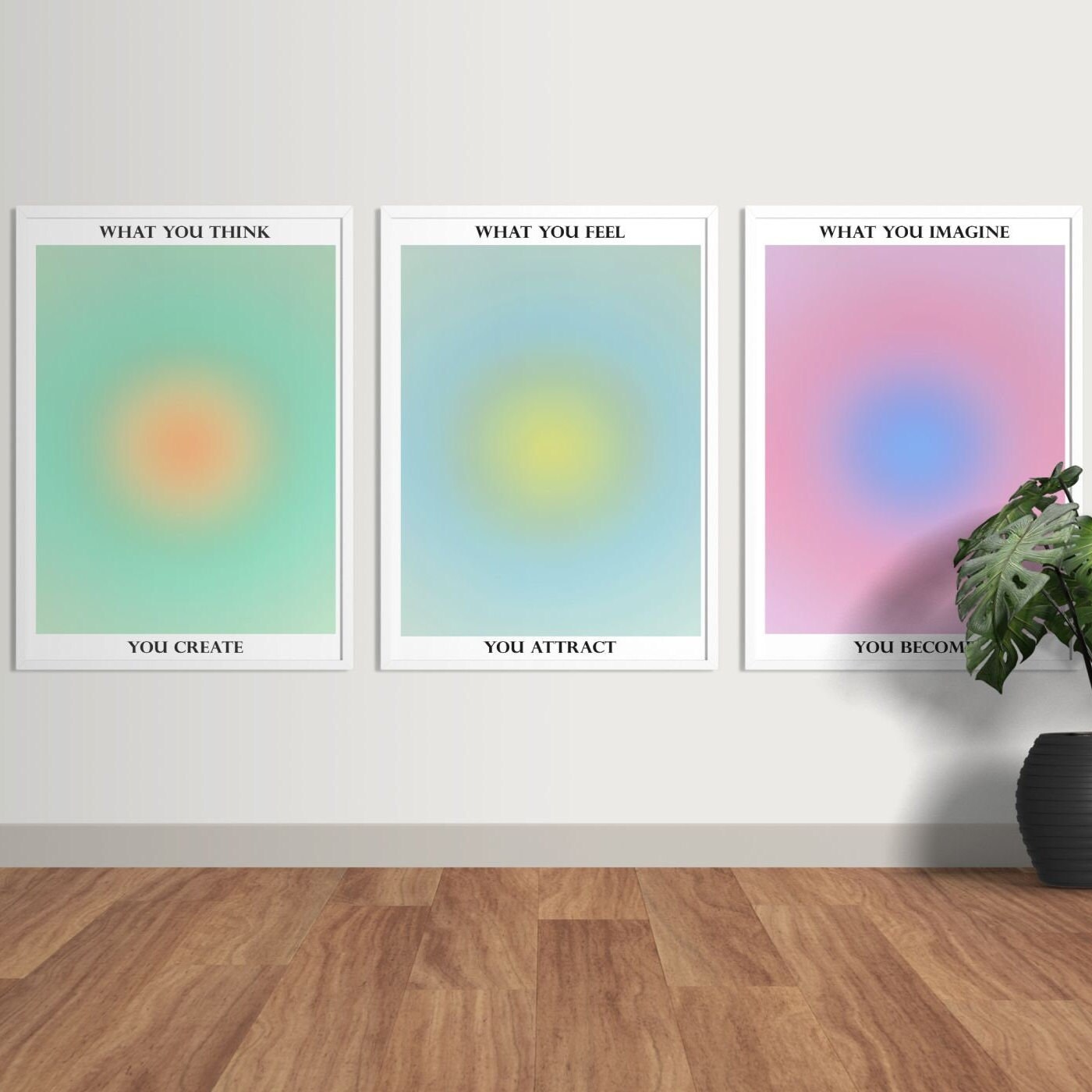 Aura Poster Tryptic Gallery Wall Set Aura Energy Spiritual - Etsy