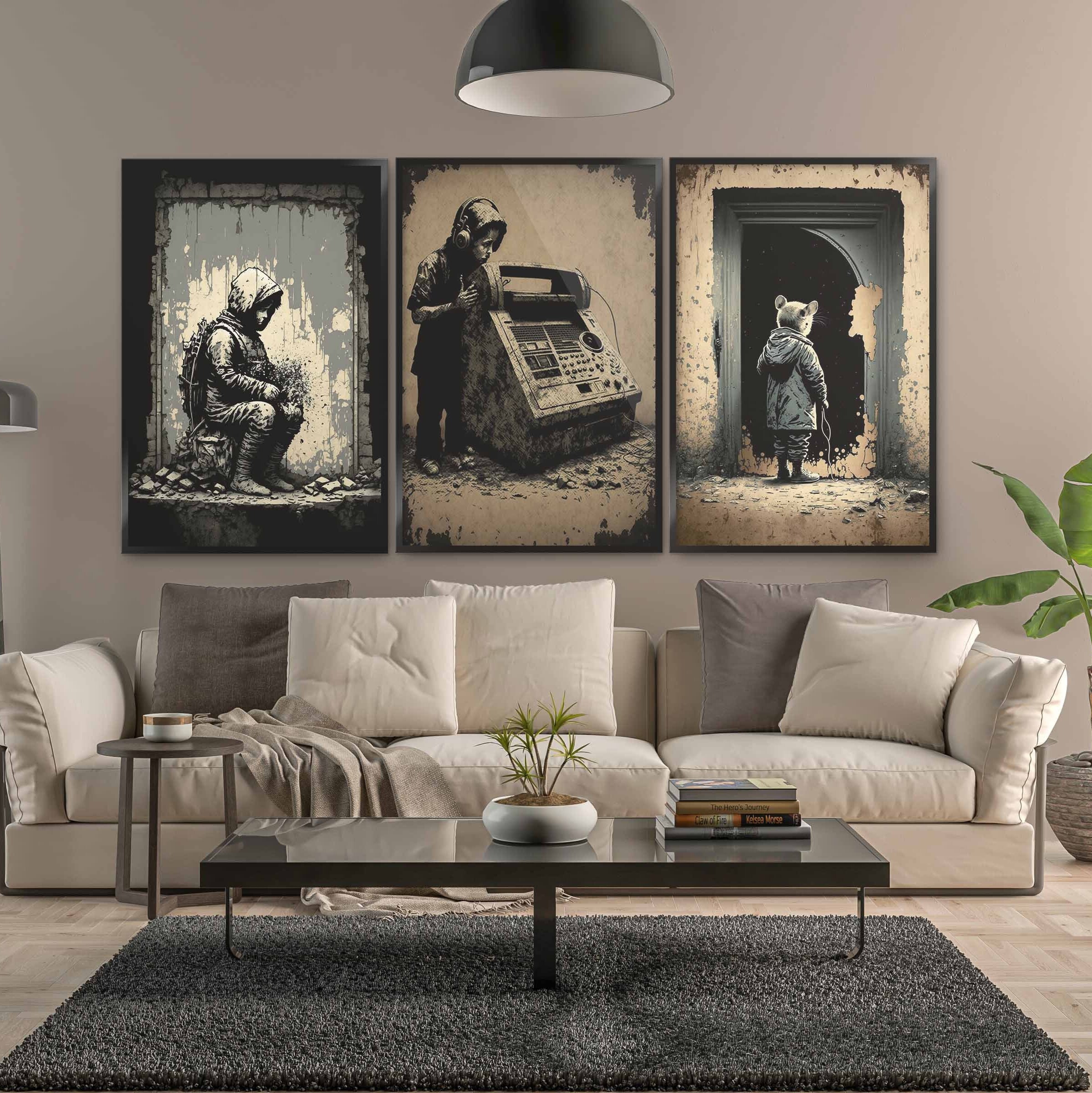 Banksy Digital Print Gallery Wall Set, Printable Banksy Poster, Banksy ...