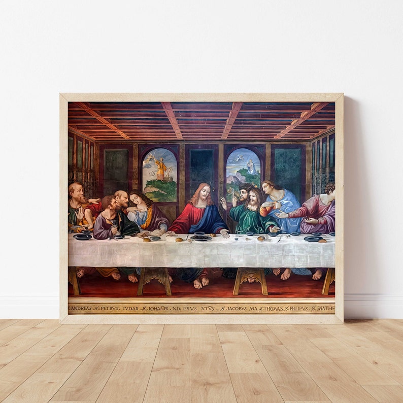The Last Supper, Leonardo Da Vinci, Religious Baroque Painting ...