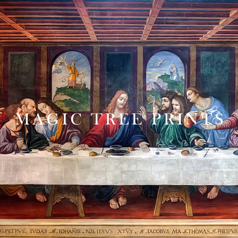 The Last Supper Print: Leonardo Da Vinci, Baroque Religious Art ...