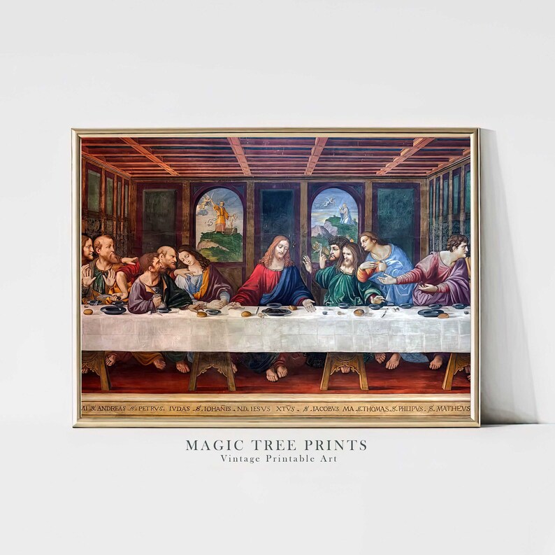 The Last Supper Leonardo Da Vinci Religious Baroque - Etsy