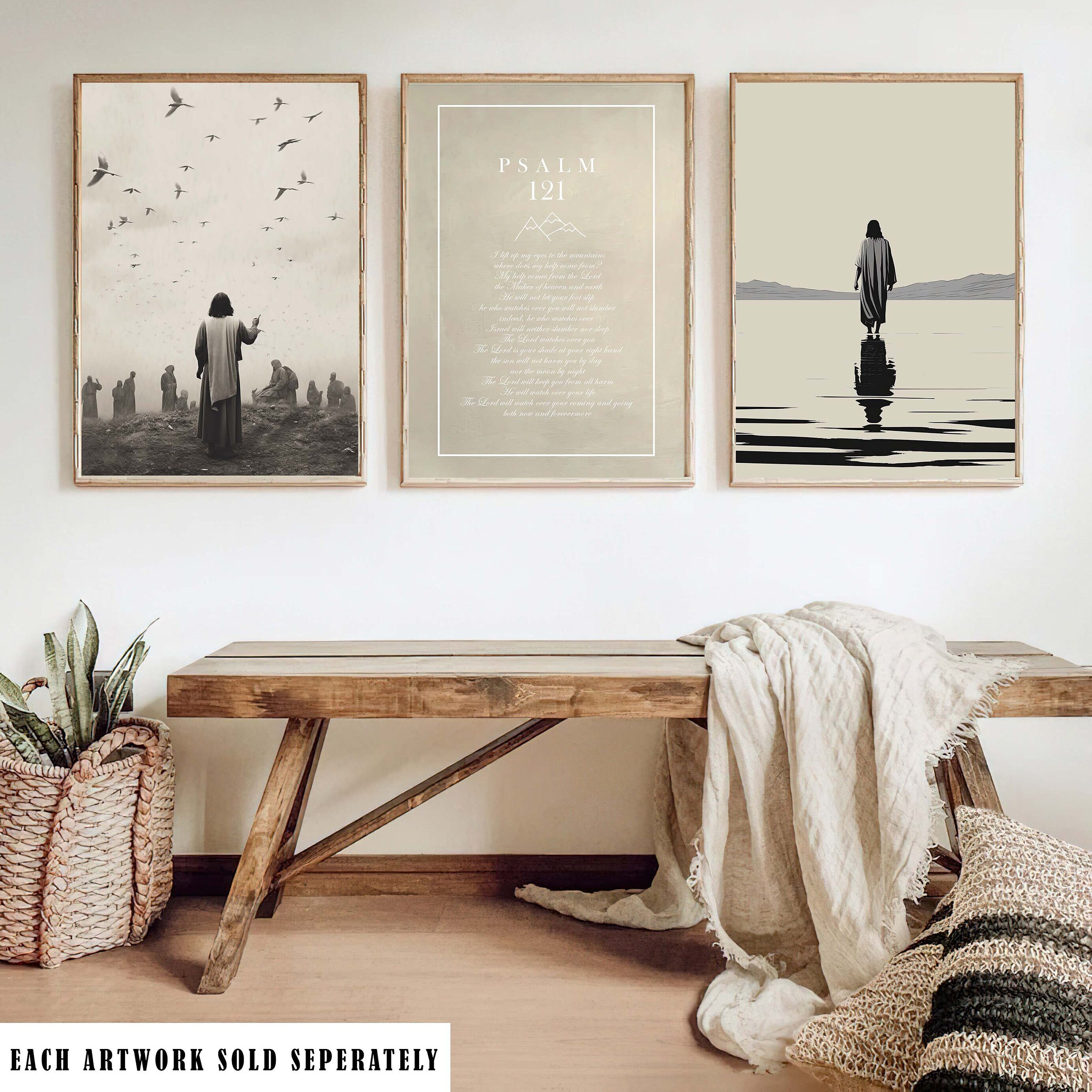 Psalm Number 121, the Lord is My Shepherd, Bible Sketches Wall Art ...