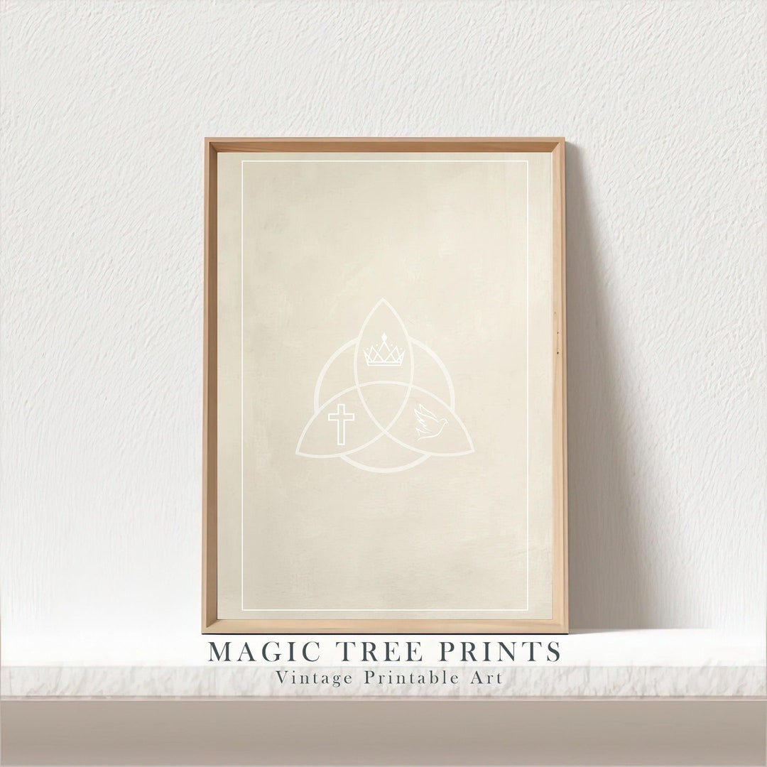 Holy Trinity Art Print: Minimalist Christian Wall Decor (digital ...