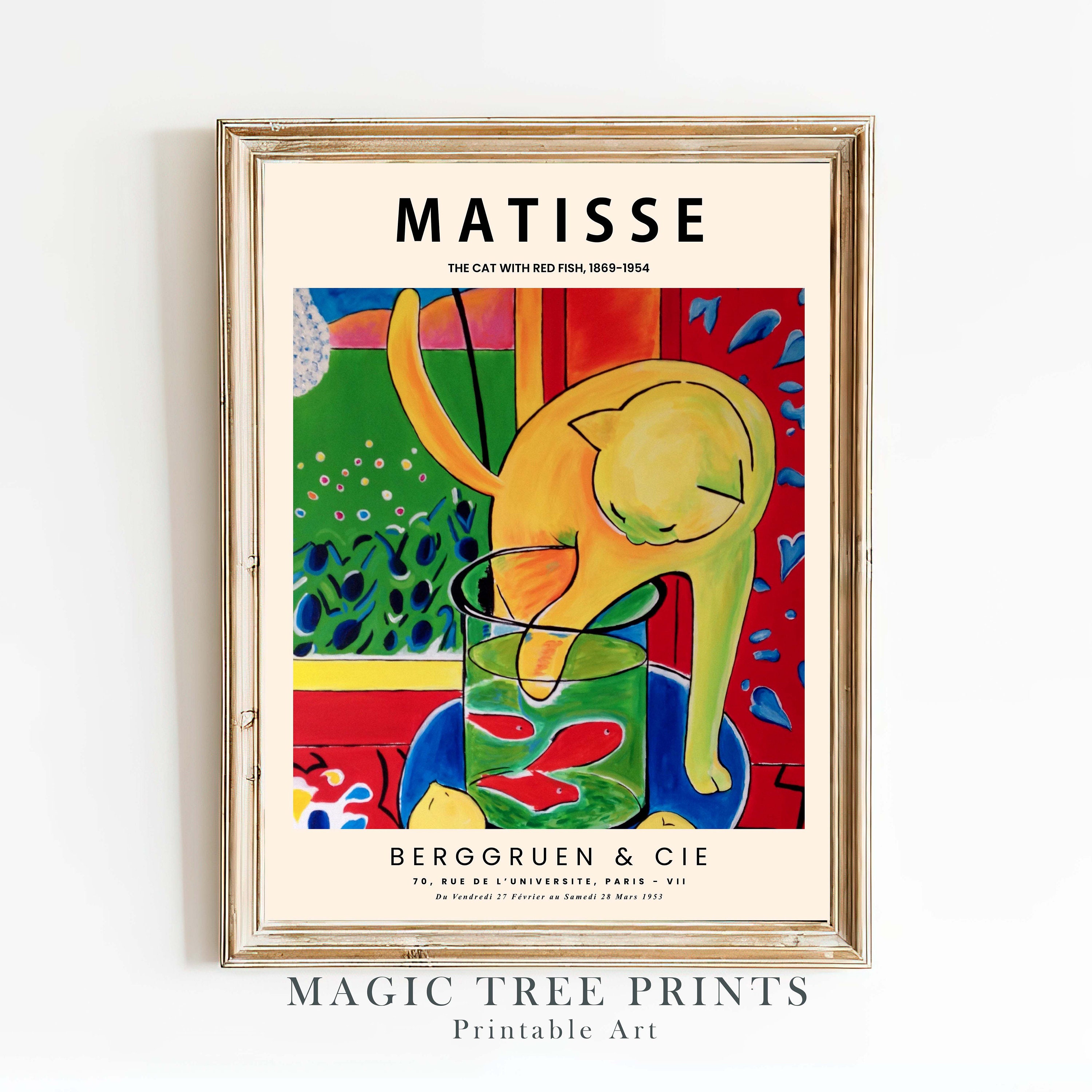 Cats Eclectic Gallery Wall Art Set of 9 Matisse Klimt Van - Etsy
